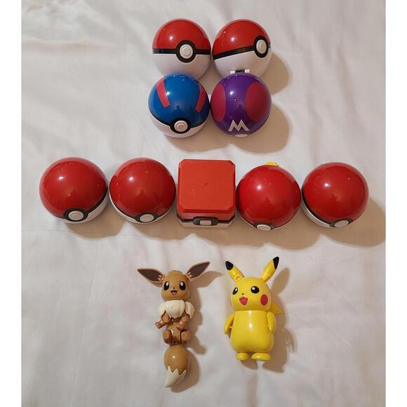 Pokemon | Toys | Pokemon Pokeball Transform Figures 5 Lot Pikachu Eevee ...